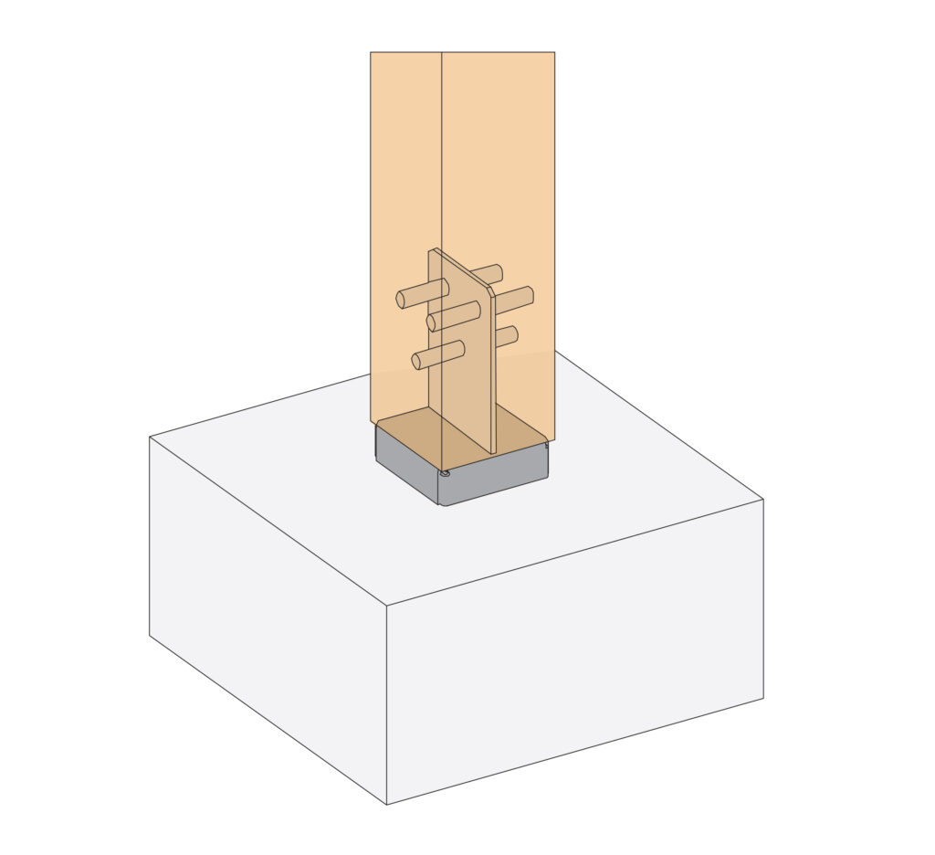 Simpson Strong Tie Concealed Post Base | Coltman Bros Timber Merchants